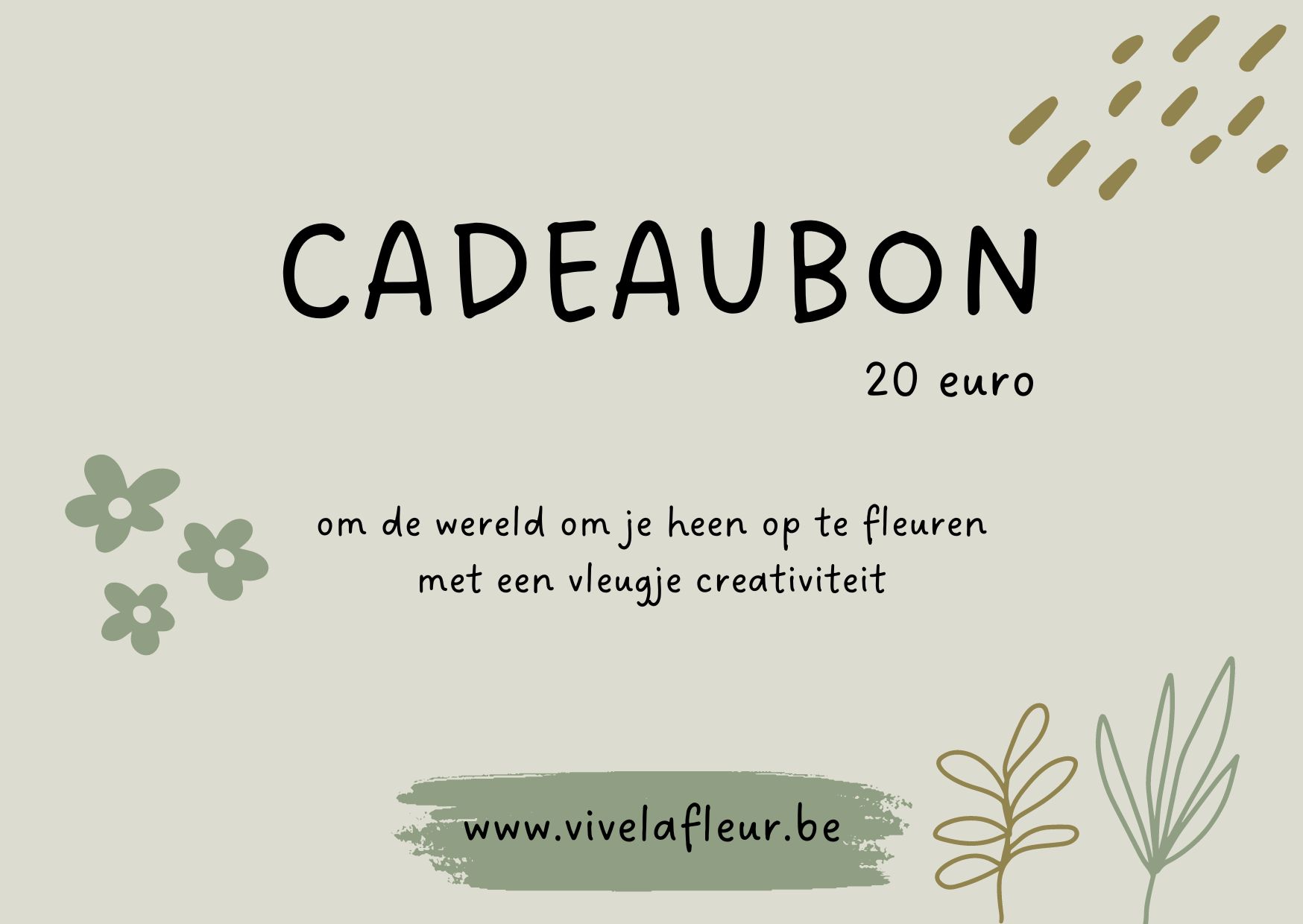 Cadeaubon 20 euro :: Vivelafleur